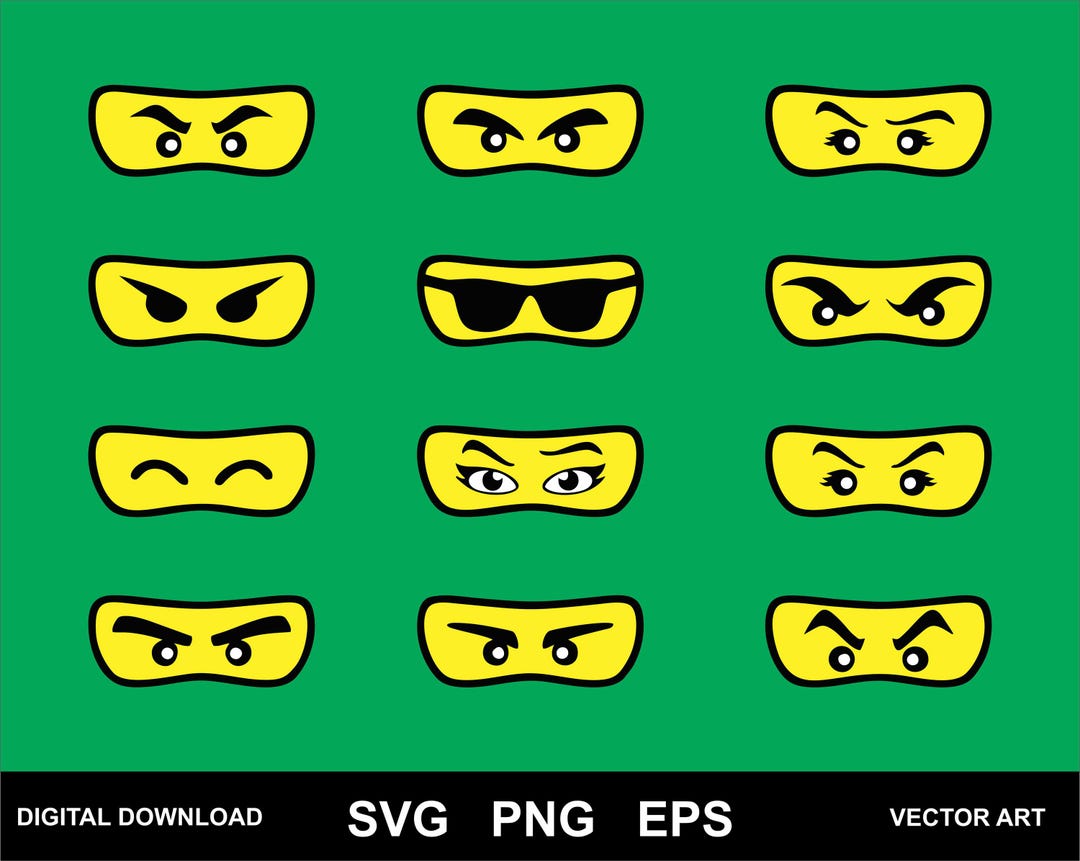 Bundle of Ninja Mask Svg, Png, Eps Vector Art Digital Download - Etsy