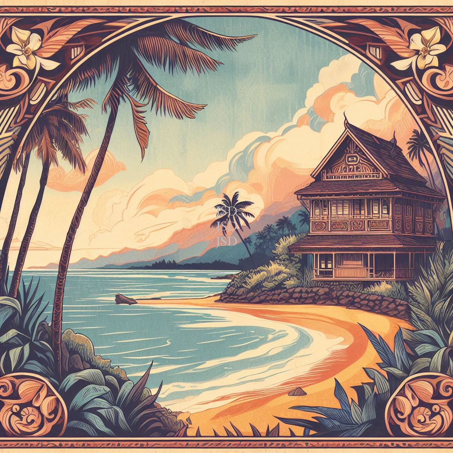 Island Culture Art Images for Greeting Cards, POD Projects and ...