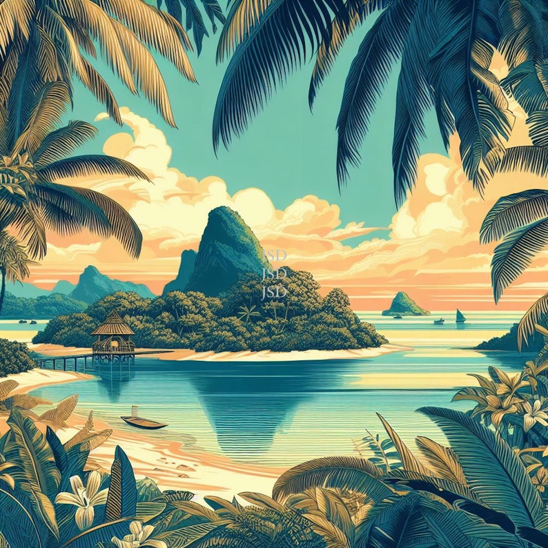 Island Culture Art Images for Greeting Cards, POD Projects and ...