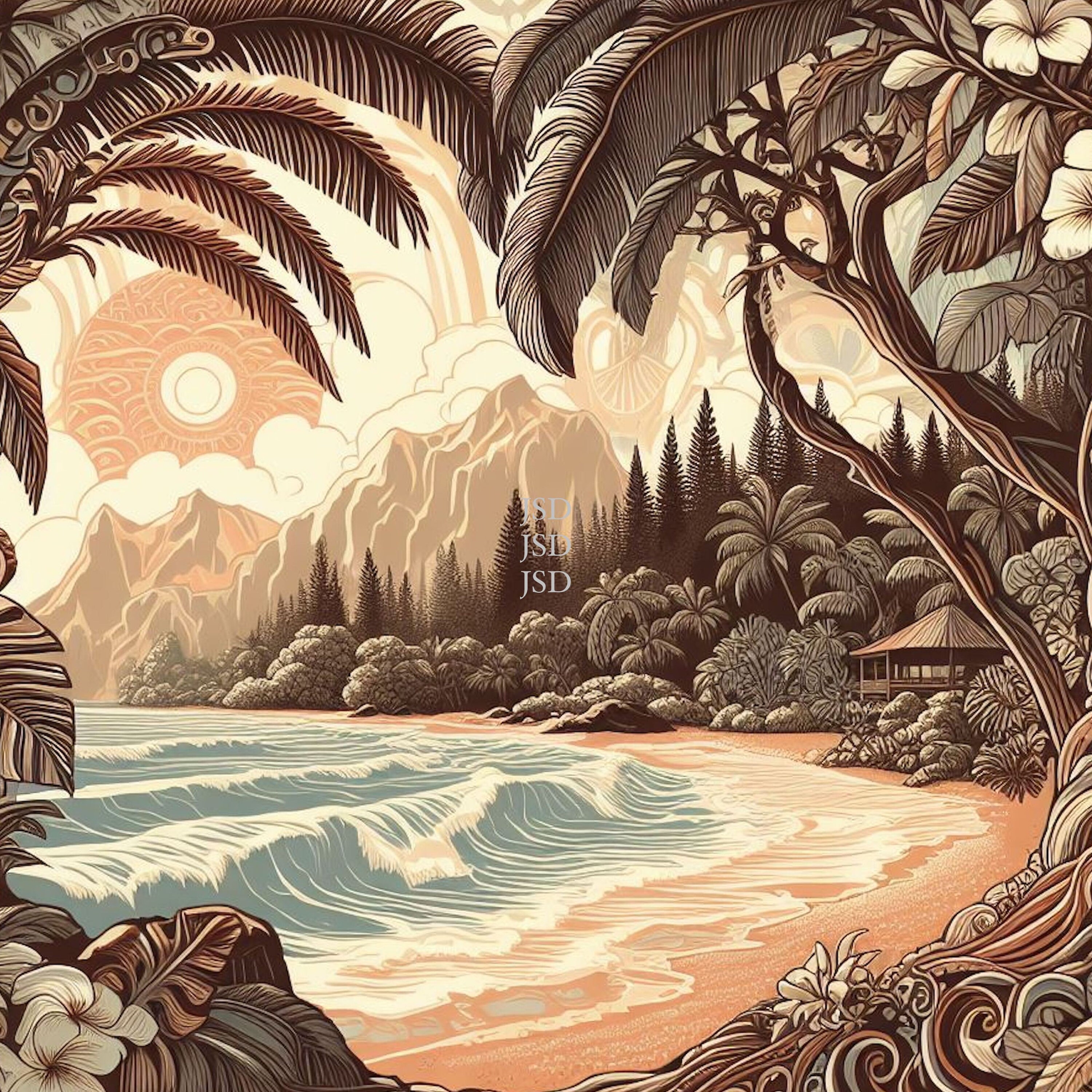 Island Culture Art Images for Greeting Cards, POD Projects and ...