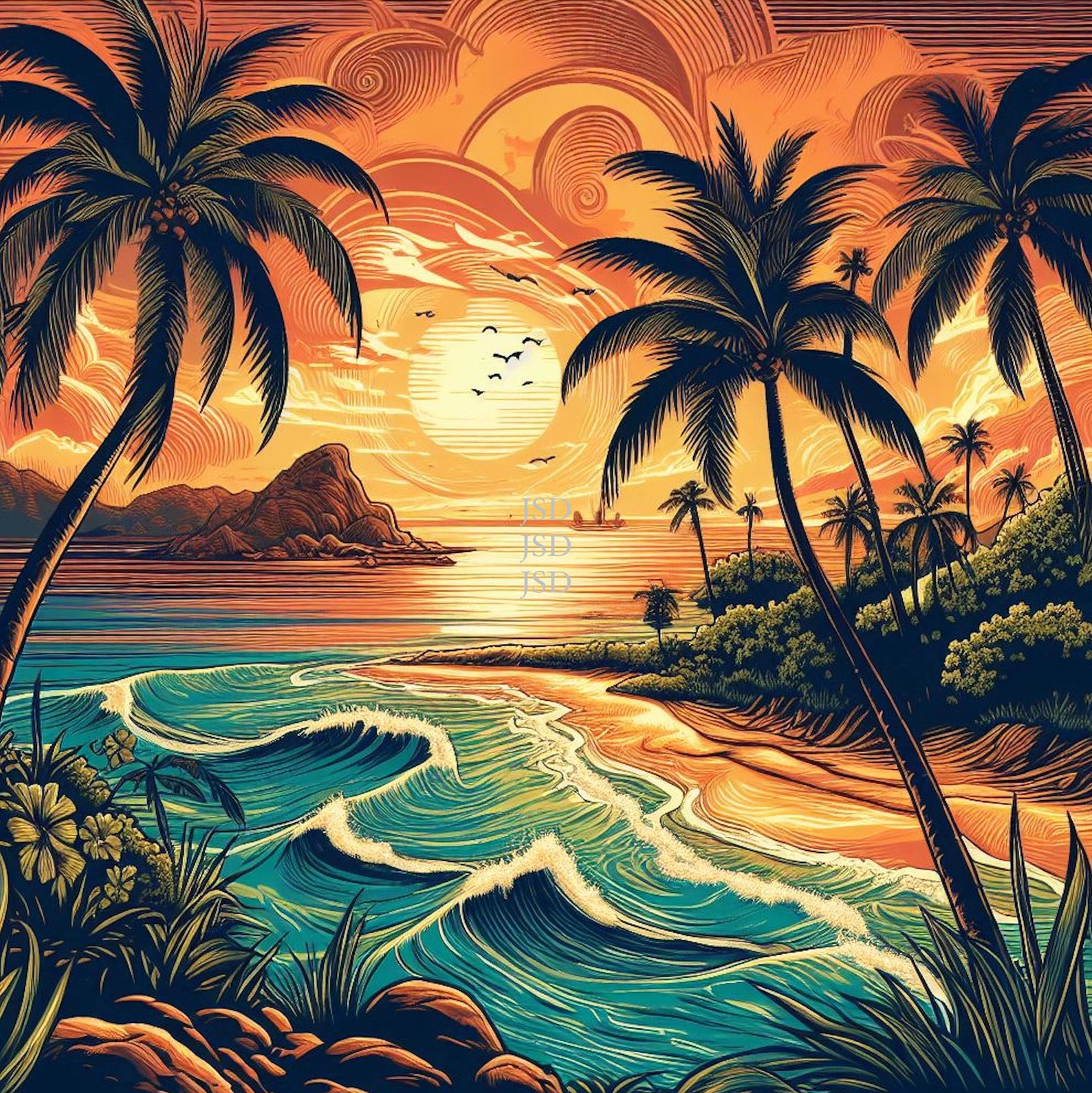 Island Culture Art Images for Greeting Cards, POD Projects and ...