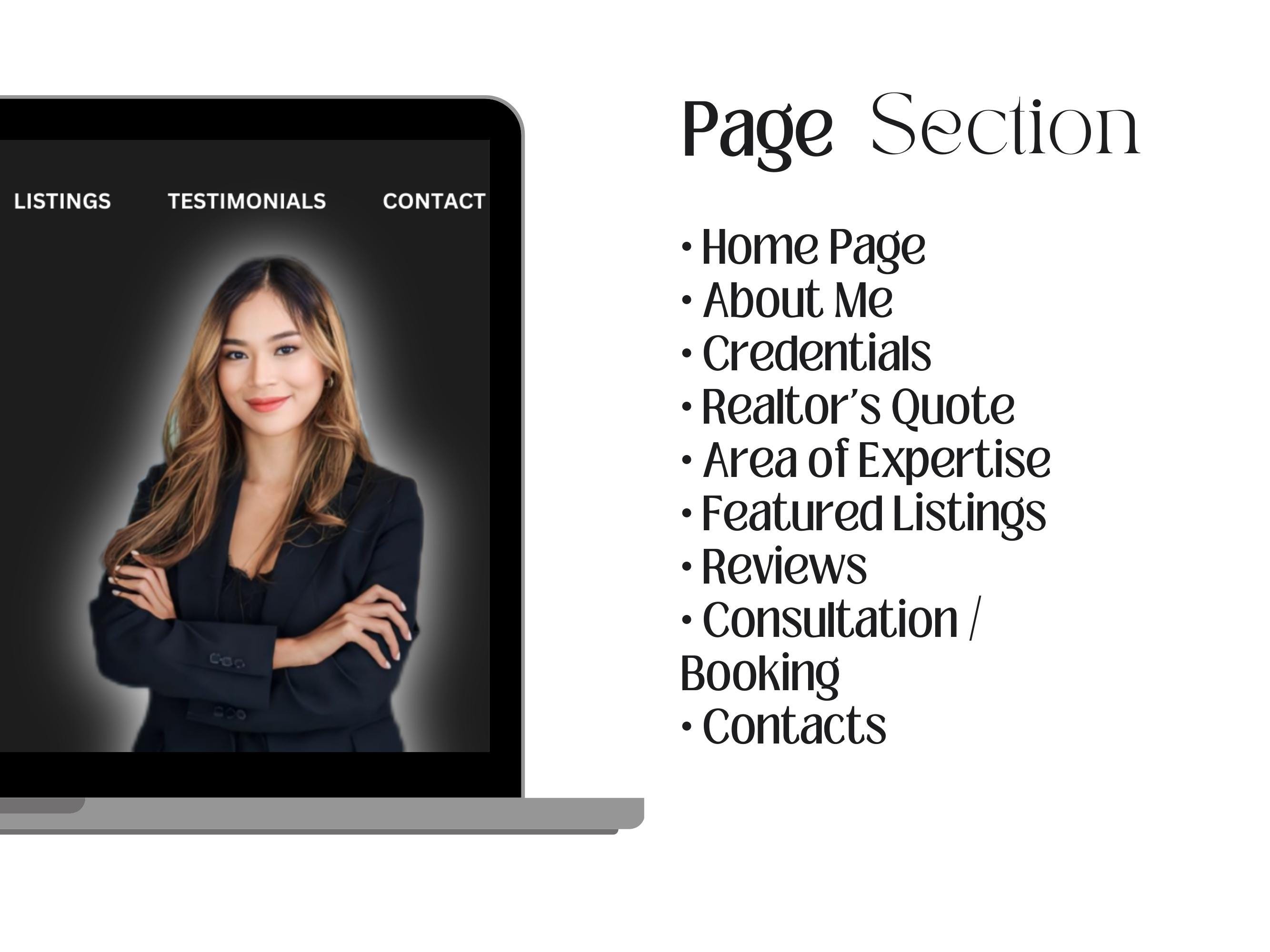 Real Estate Website Template Canva Editable Design for Realtors ...