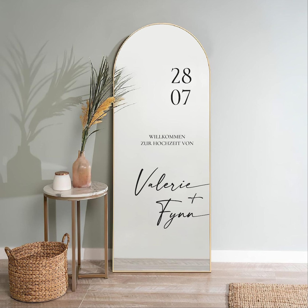 Mirror Plot | Wedding Decal | Personalized Wedding Sign | Plotter Vinyl ...
