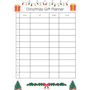 Printable Christmas Gift Checklist Planner- Canva Template Instant Download - Etsy