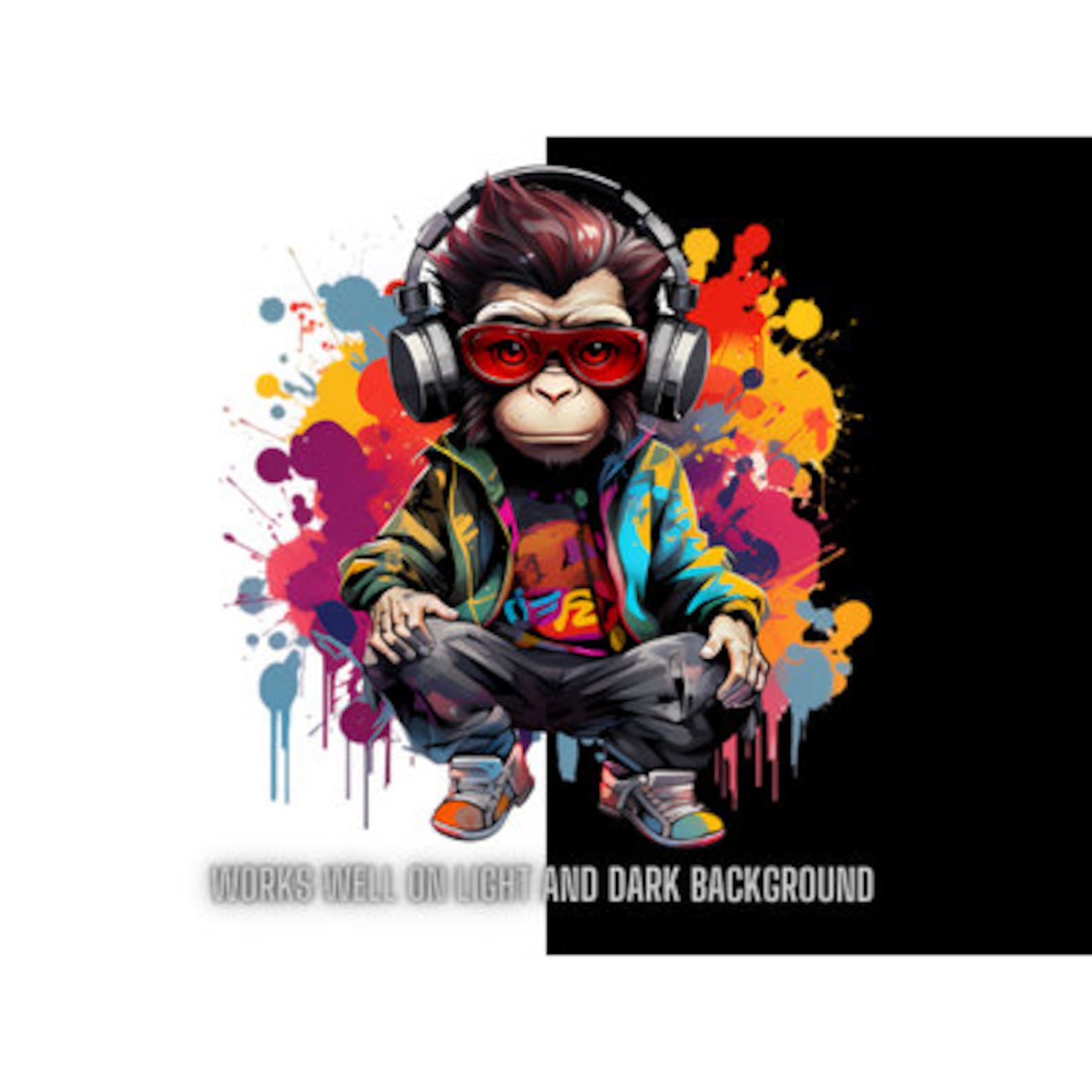 Ape Design Png, Png Designs for Shirt, Monkey, Hip Hop, Hoodie, Color ...