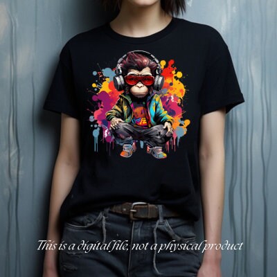 Ape Design Png, Png Designs for Shirt, Monkey, Hip Hop, Hoodie, Color ...