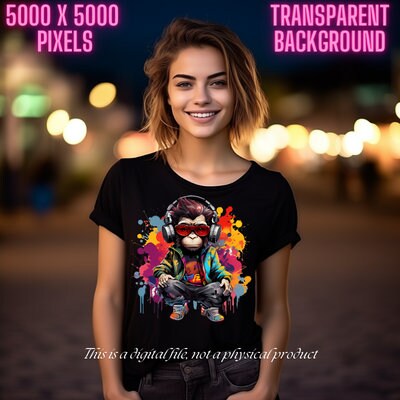 Ape Design Png, Png Designs for Shirt, Monkey, Hip Hop, Hoodie, Color ...