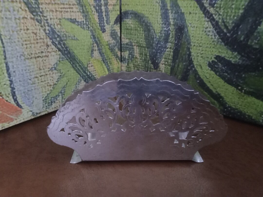 Vintage William Adams Silver Plate Napkin Holder - Etsy