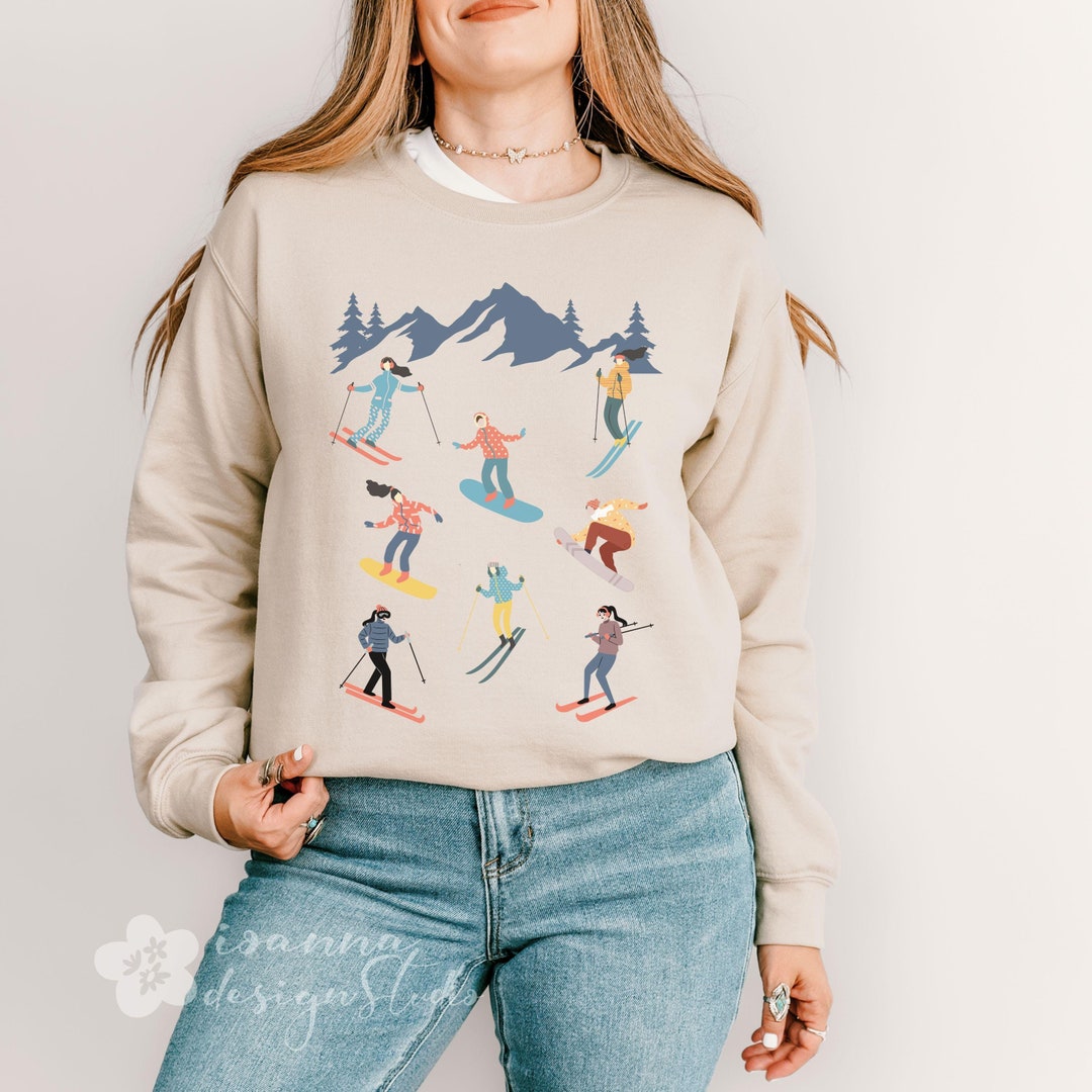 Retro Apres Ski Cute Sweatshirt, Vintage Trendy Colorado Ski Sweater ...