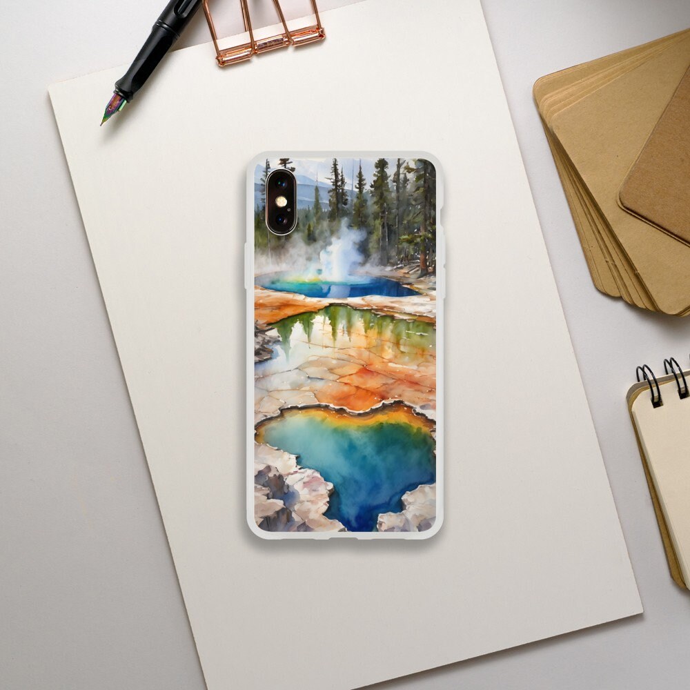 Yellowstone National Park Watercolor Aquarelle Phone Case | Flexi Case ...