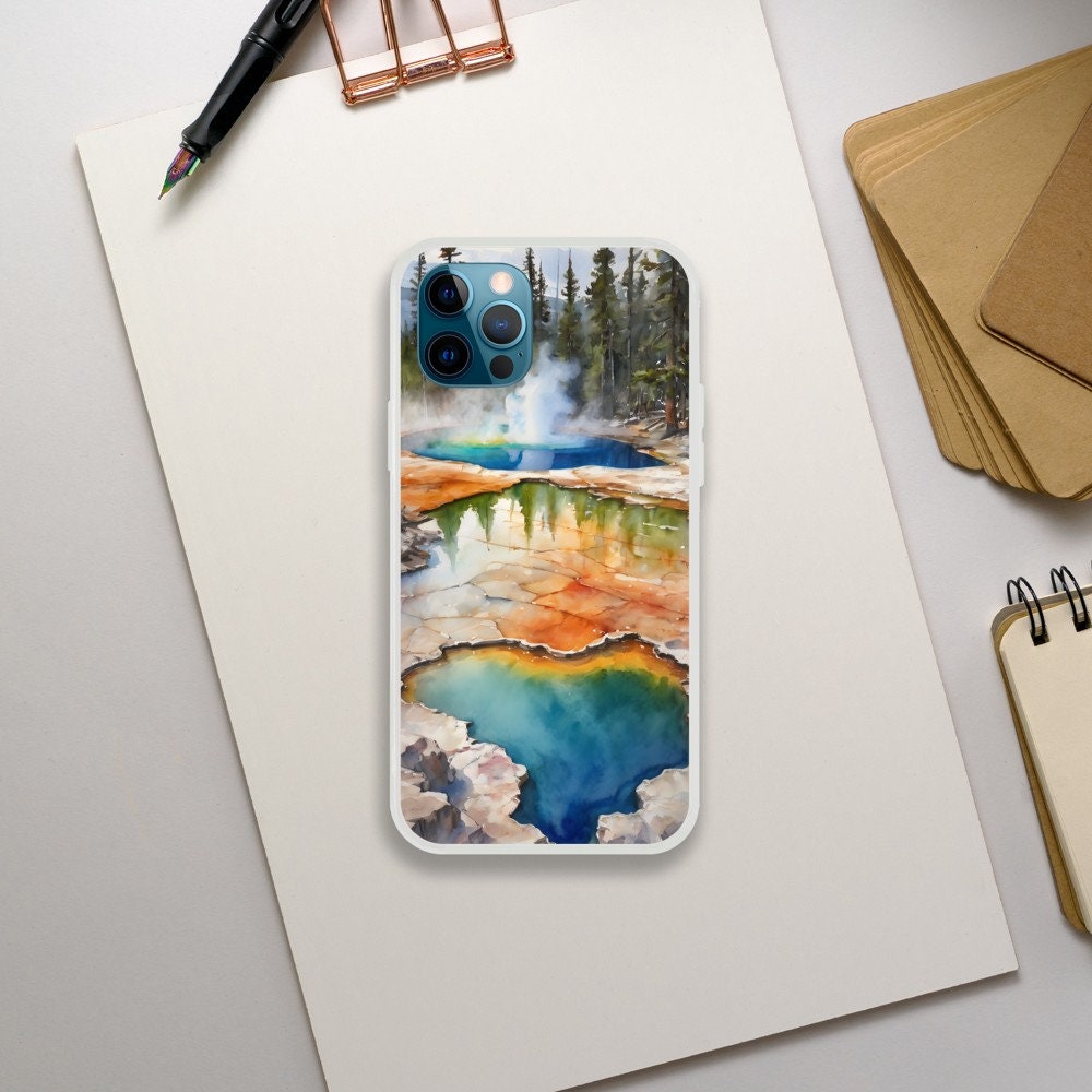 Yellowstone National Park Watercolor Aquarelle Phone Case | Flexi Case ...