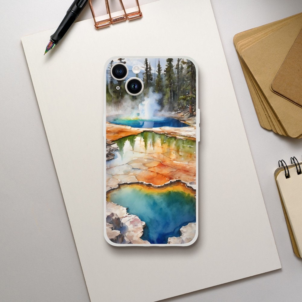Yellowstone National Park Watercolor Aquarelle Phone Case | Flexi Case ...
