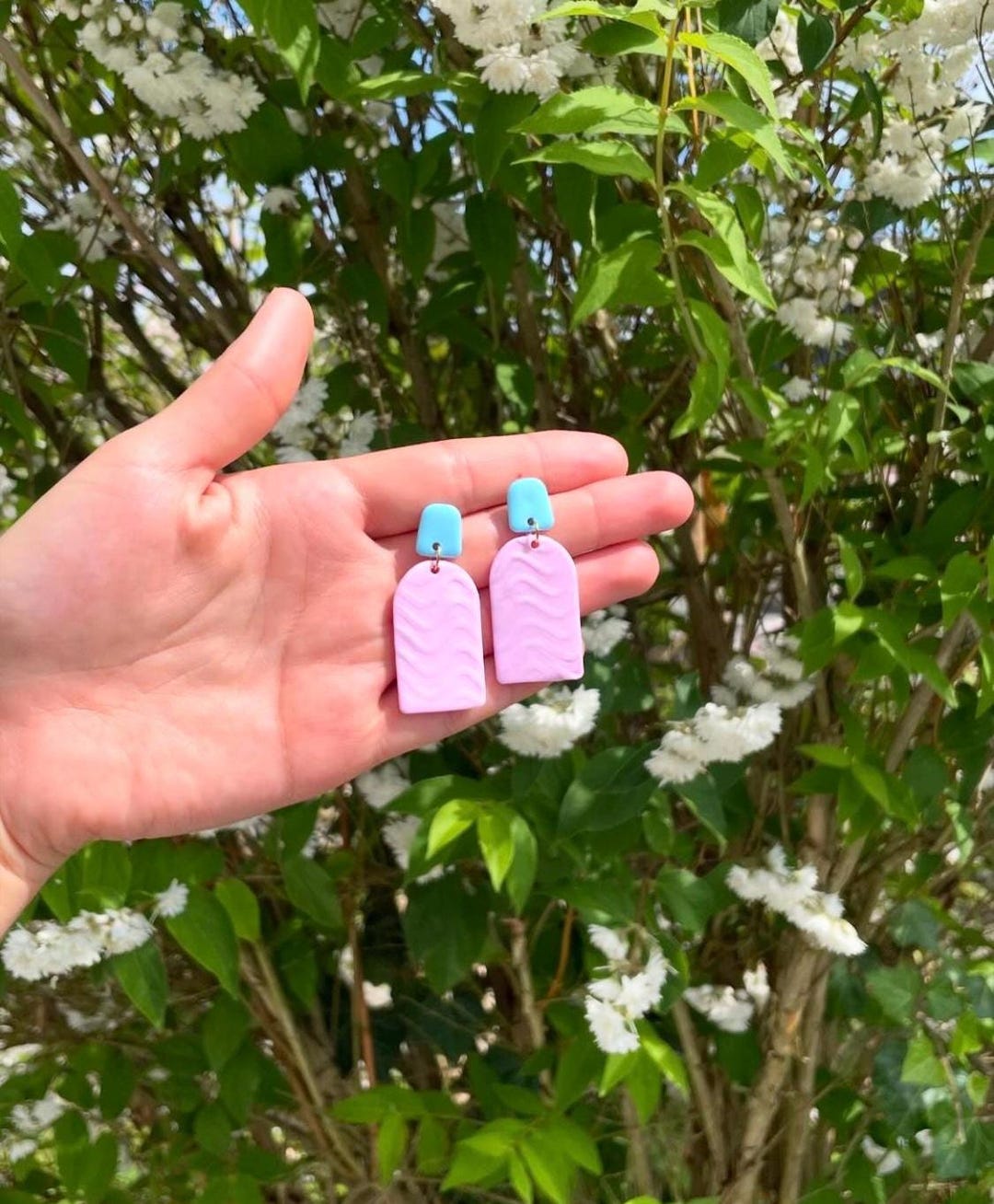 Polymer Clay Earrings Elana - Etsy