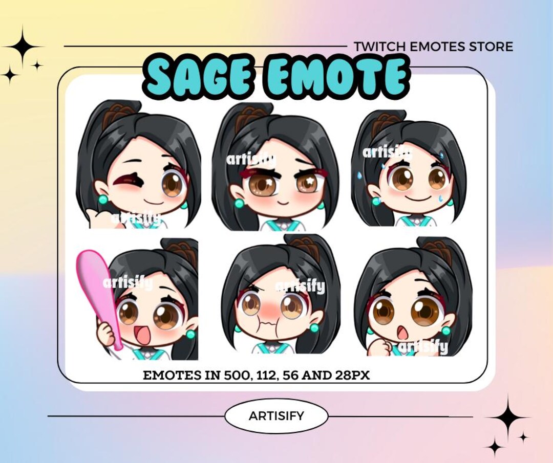 Sage Twitch Emote Pack Valorant Valo Emote Cute Emotes Discord Emotes ...