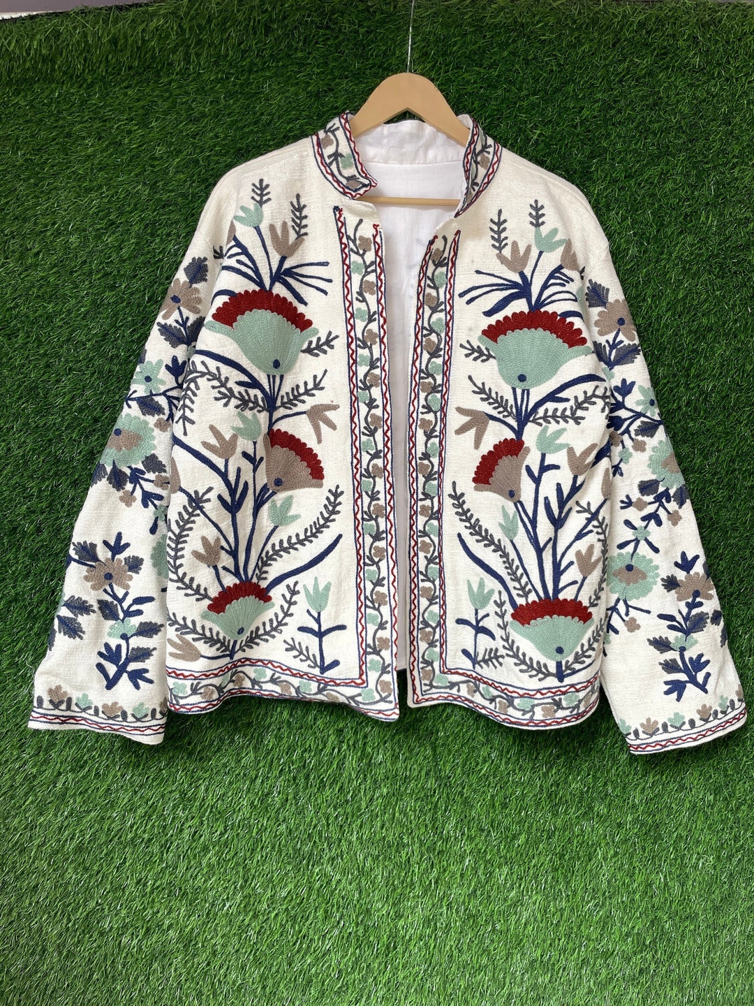 TNT Cotton Jackets & Coats, Hand Embroidery Short Jacket, Unisex Jacket ...