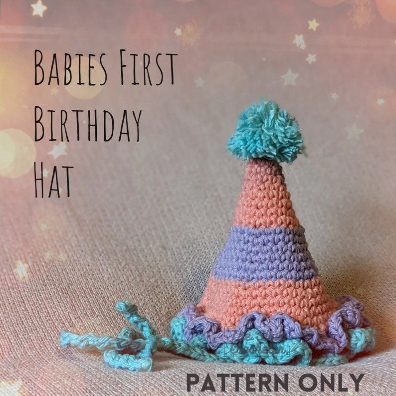 Crochet Birthday Party Hat Pattern - Etsy