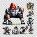 American Football Gnome Clipart Set - 25 Watercolor PNG Images ...