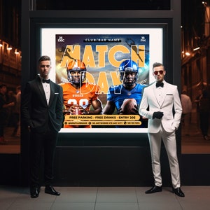 American Football Watch Party Invitation, Editable Football Game Day ...