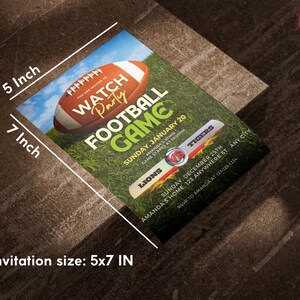 Editable Football Game Day Invite, Printable American Football ...