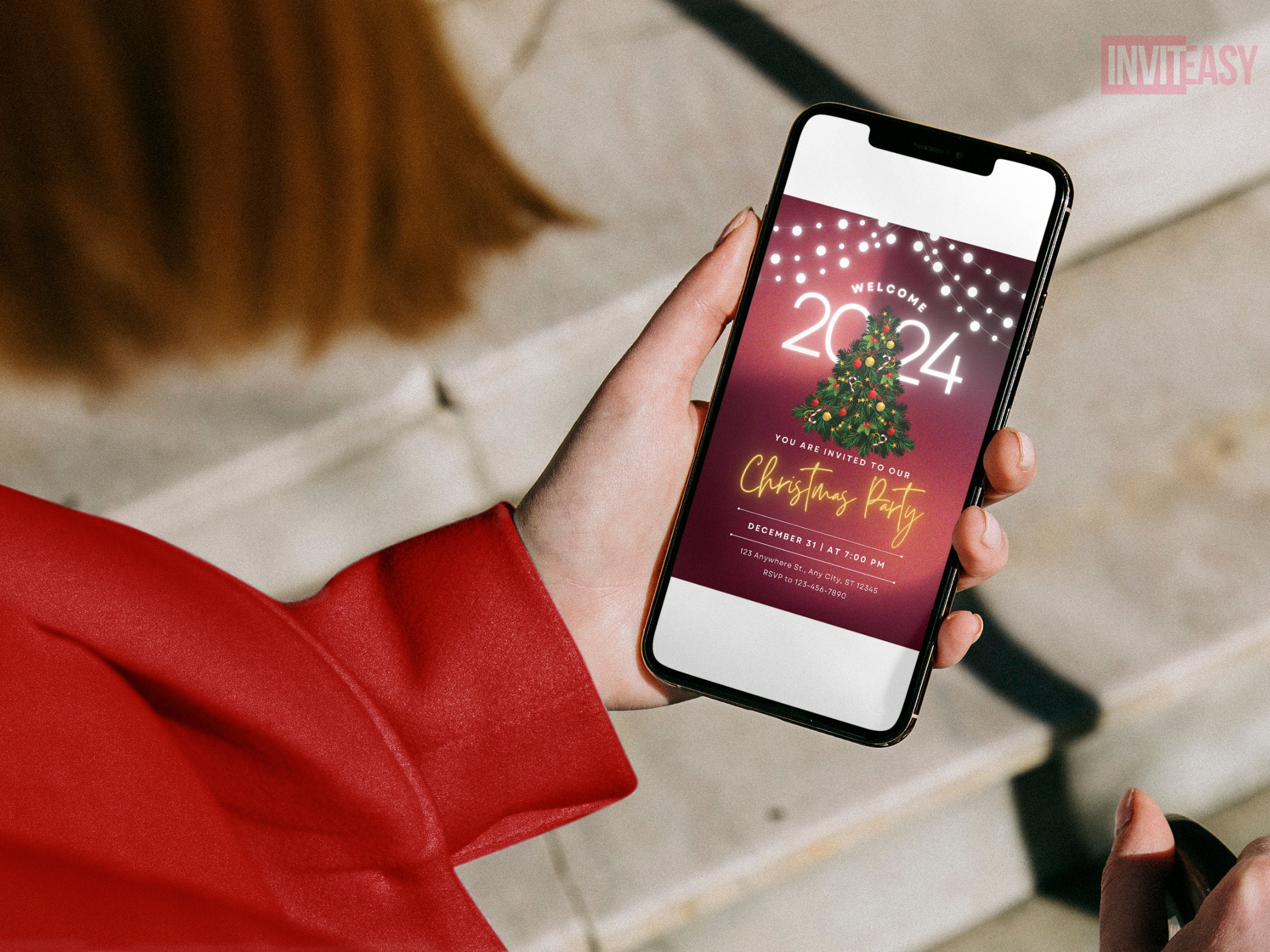 Editable 2024 Christmas Party Invitation, 2024 Printable Xmas Party ...
