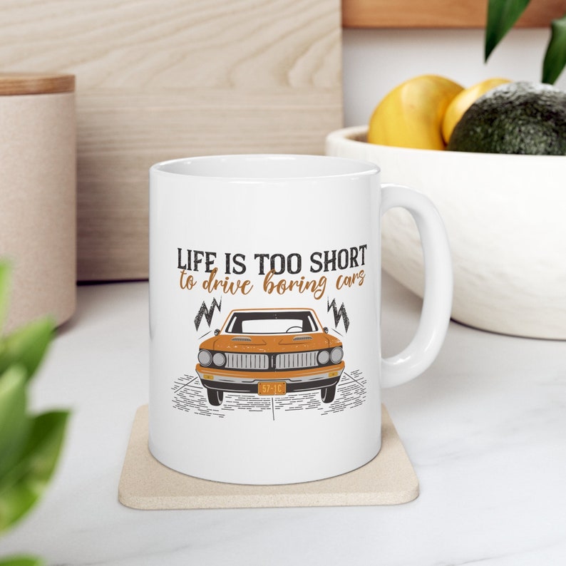 Life is Too Short to Drive Boring Cars Mug, Elvis Presley Quote, Life ...