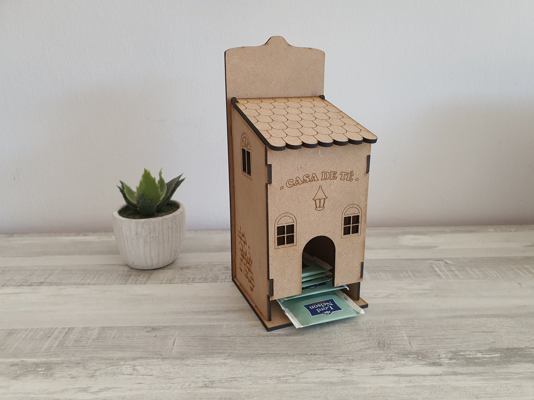 Cute Little Tea Bag House Box Dispenser for Tea Bags Storage and ...