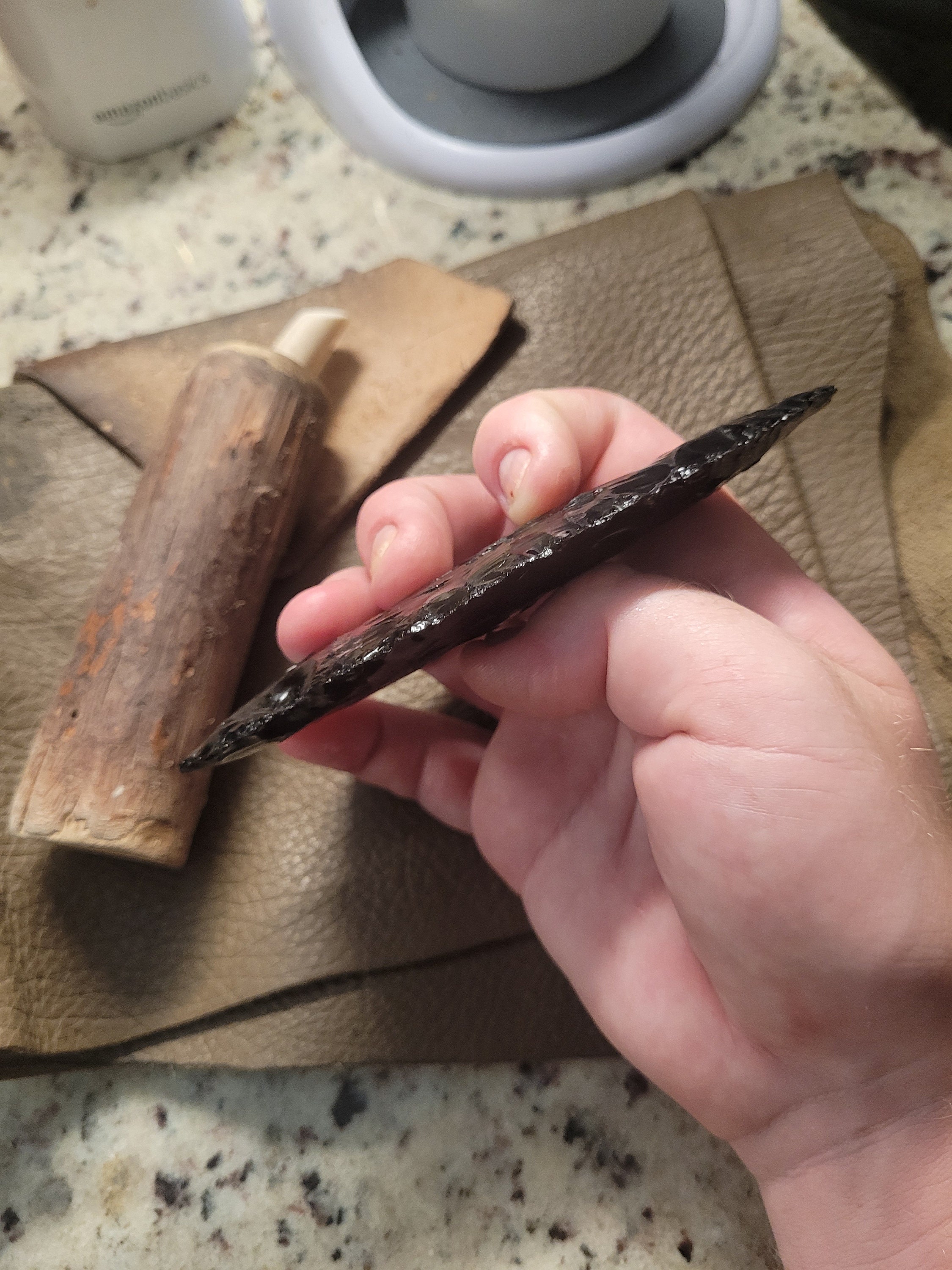 Obsidian Northern Side Notch Blade Replica - Etsy