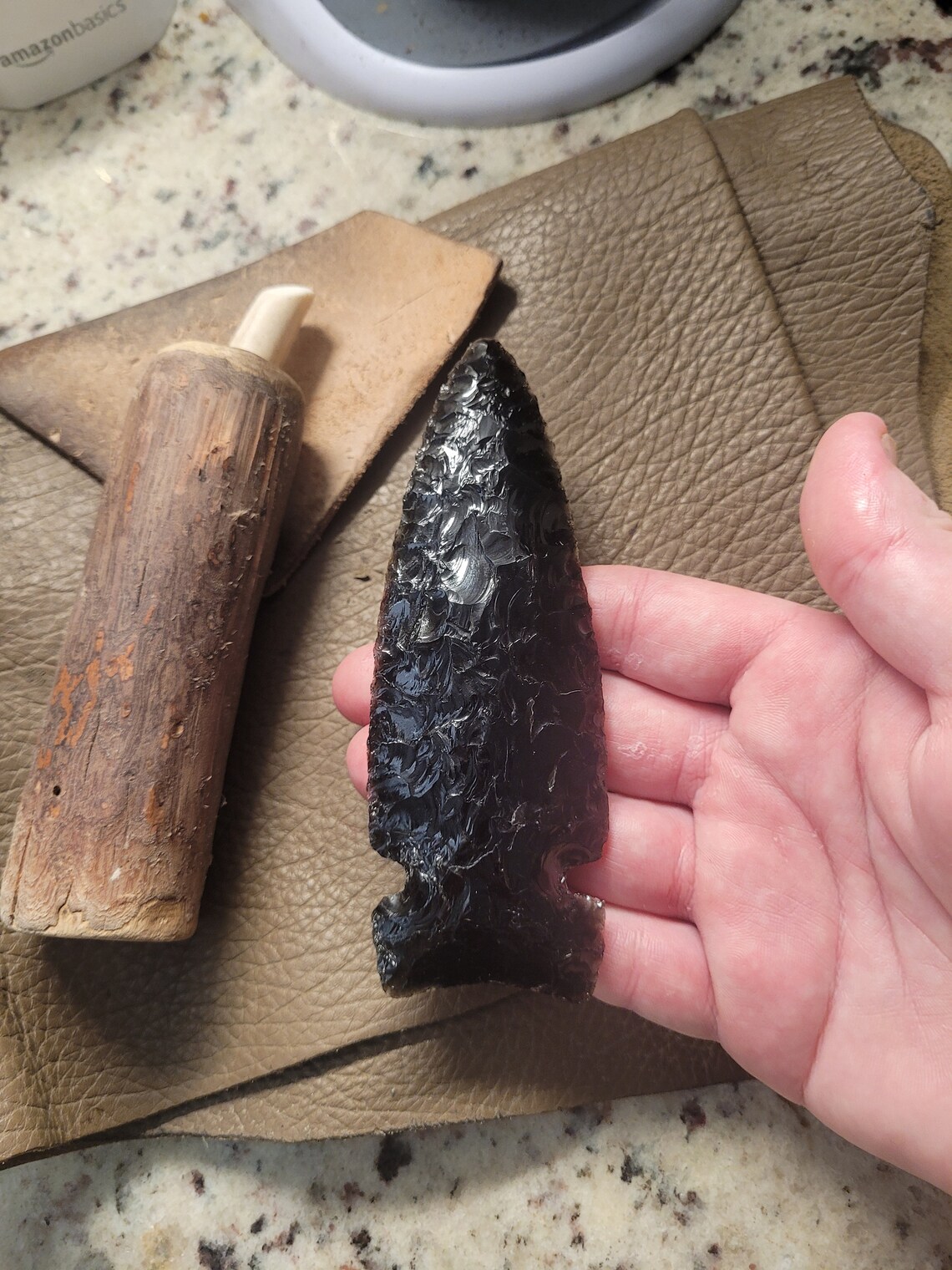 Obsidian Northern Side Notch Blade Replica - Etsy