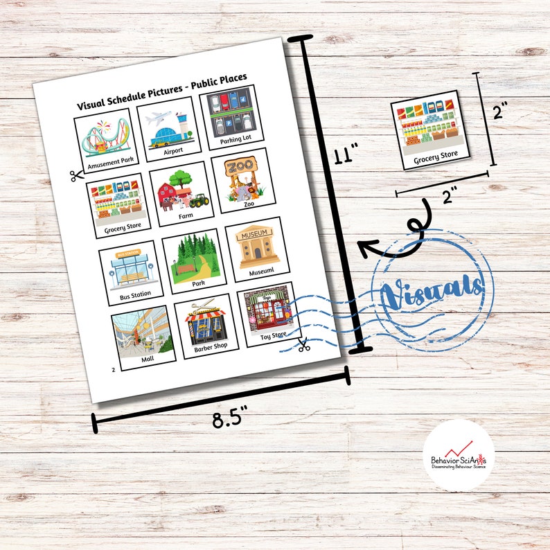 Visual Schedule Pictures Public Places - Etsy