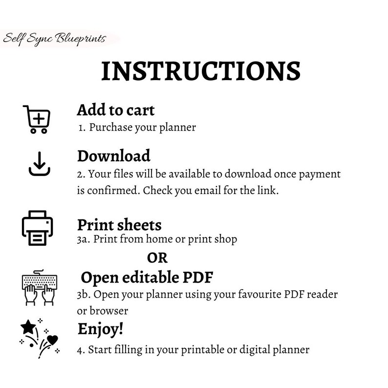 Printable Weekly Planner, Digital Weekly Planner, Easy Planner ...