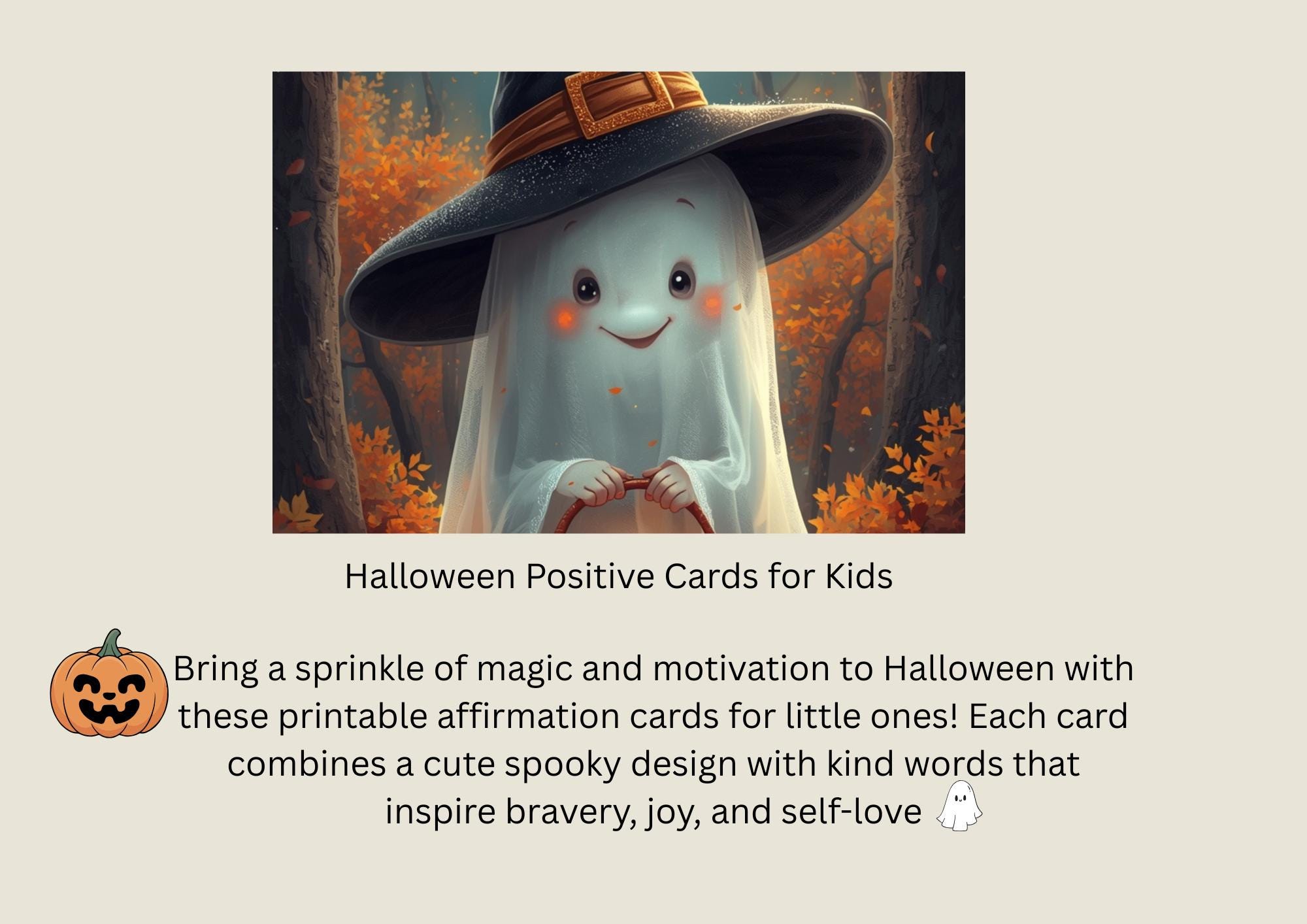 Halloween-themed Printable Confidence Cards: 48 Positive Affirmations ...