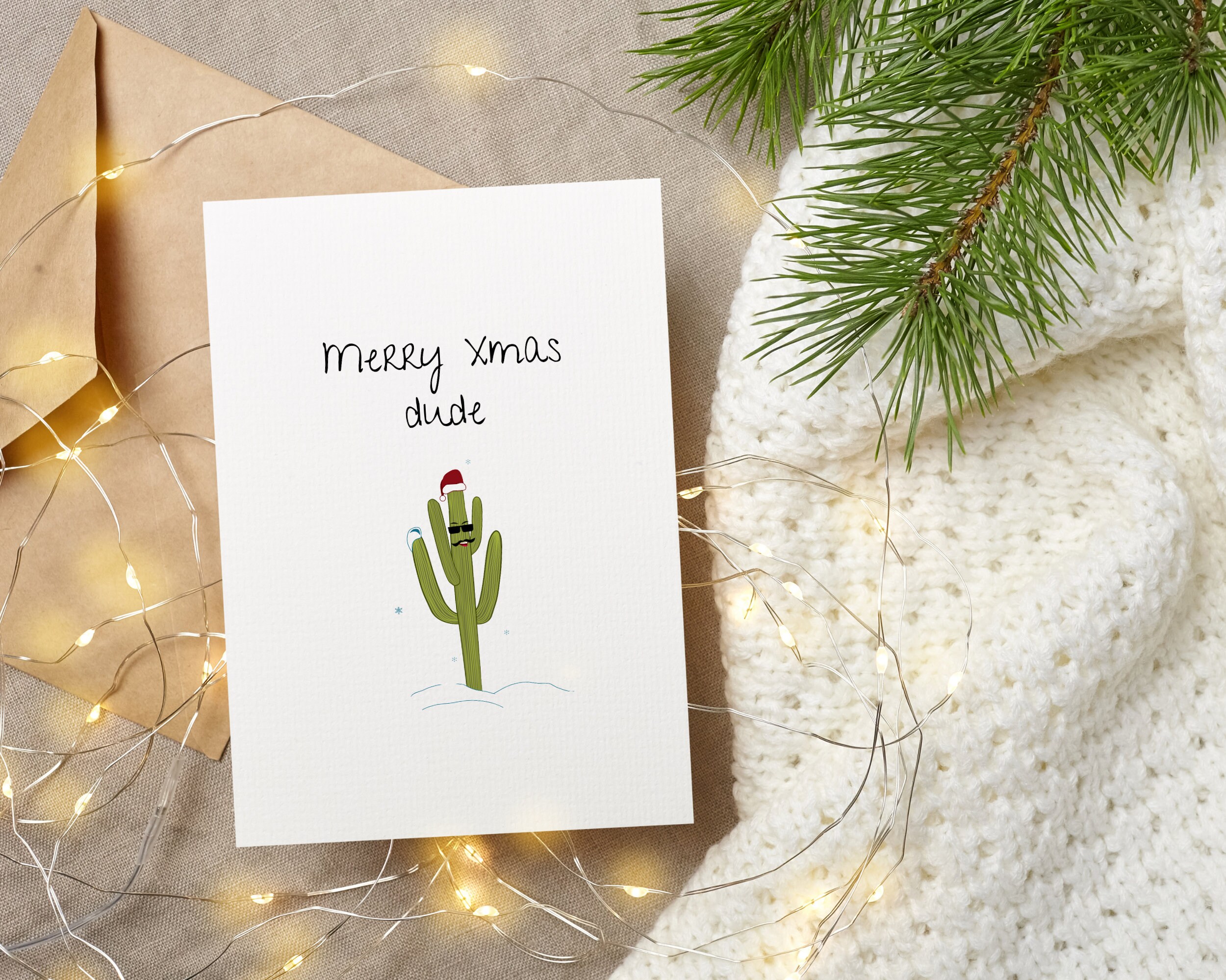 10-pack Printable Christmas Card, Printable Aussie Christmas Card ...