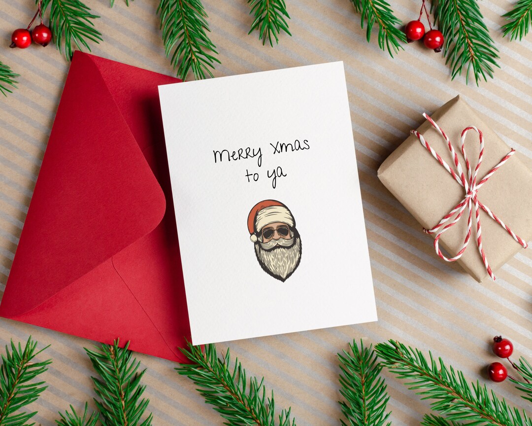 10-pack Printable Christmas Card, Printable Aussie Christmas Card ...