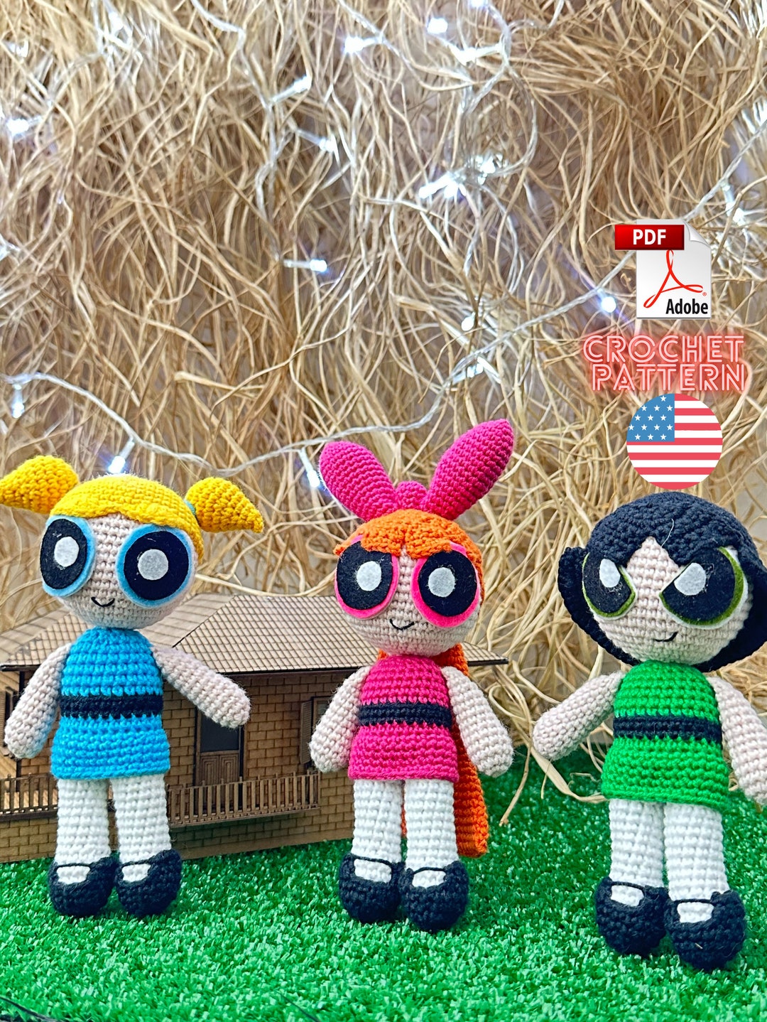 Powerpuff Girl Amigurumi, Crochet Pattern, Beginner Amigurumi ...