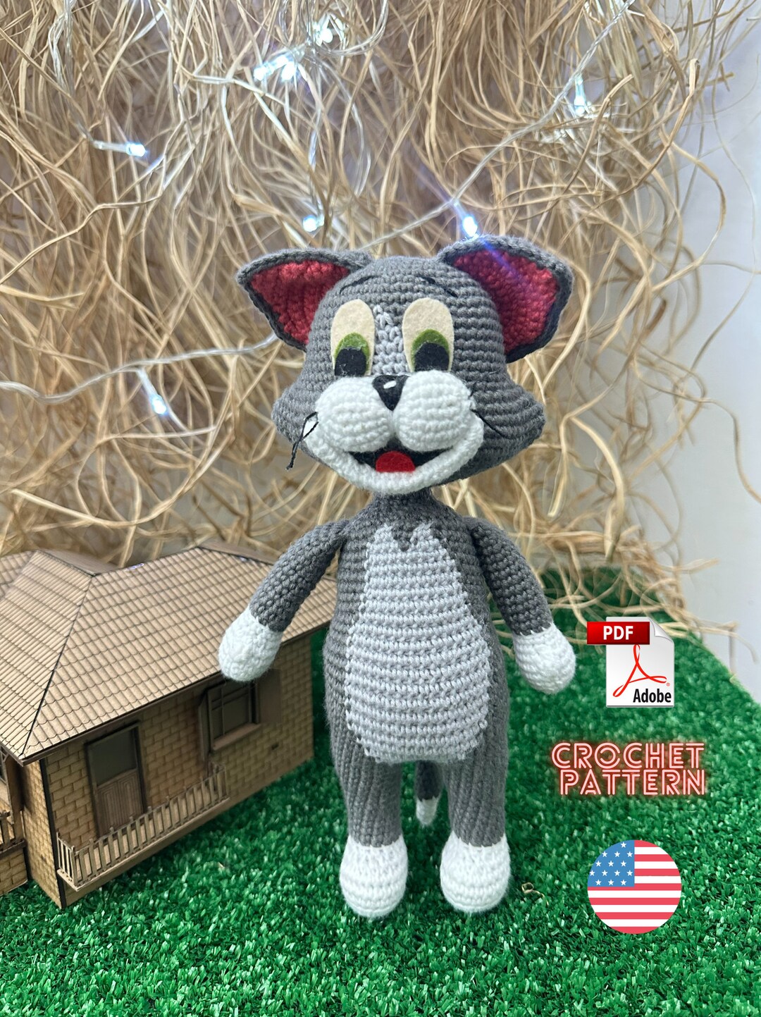 Tom Amigurumi, Crochet Pattern, Beginner Amigurumi, Amigurumi ...