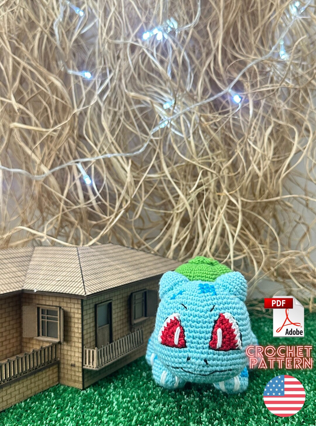 Bulbasaur Amigurumi, Crochet Pattern, Beginner Amigurumi, Amigurumi ...