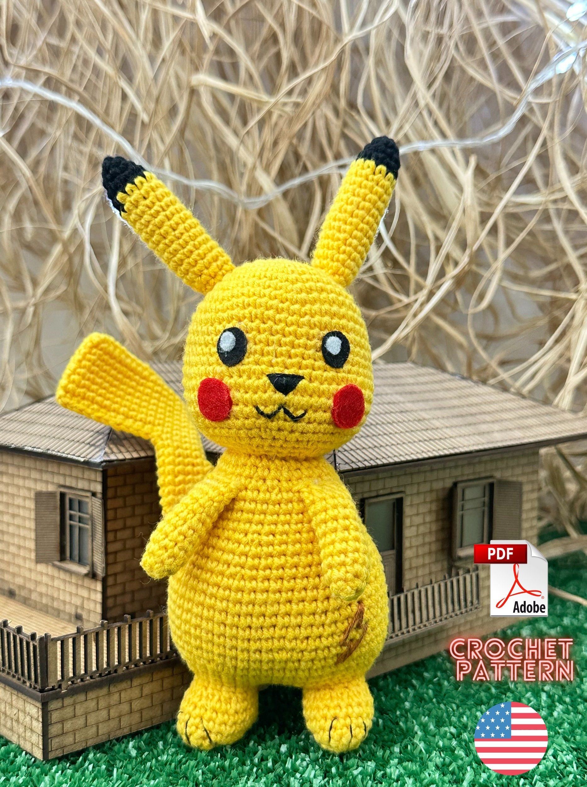 Pikachu Amigurumi Crochet Pattern Beginner Amigurumi - Etsy
