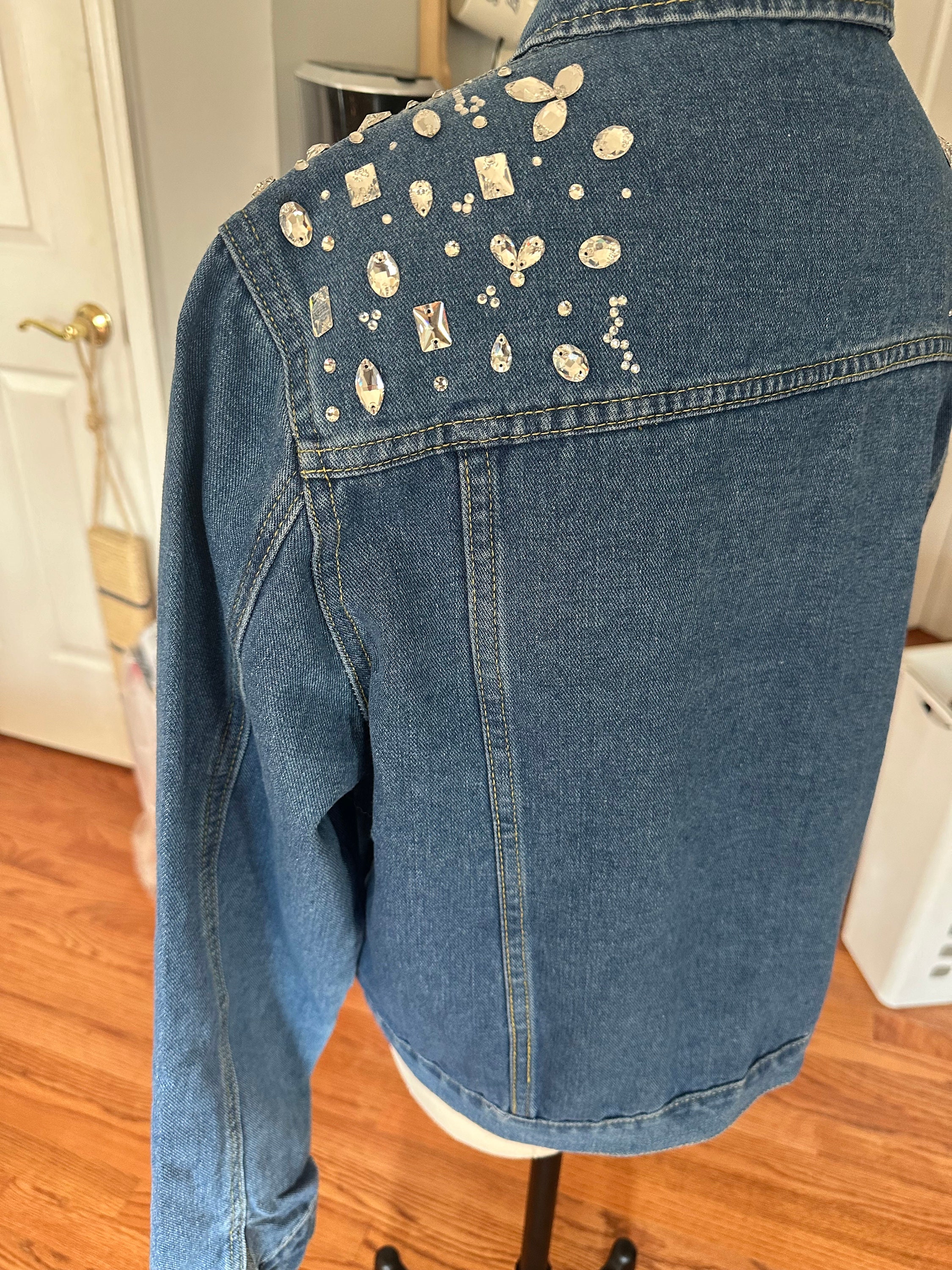 Crystal Denim Jacket - Etsy