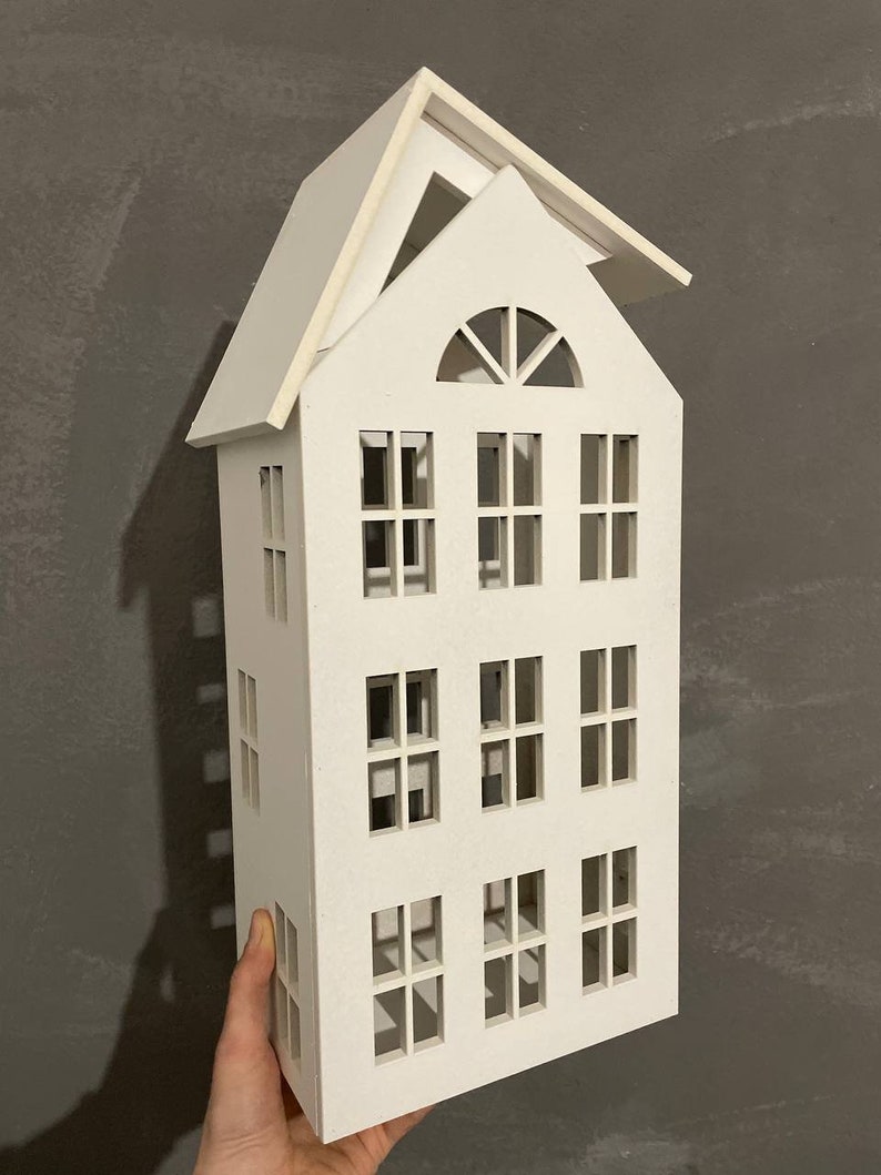 Wooden Christmas Village Decor, Illuminated Holiday Decor for Mantel ...