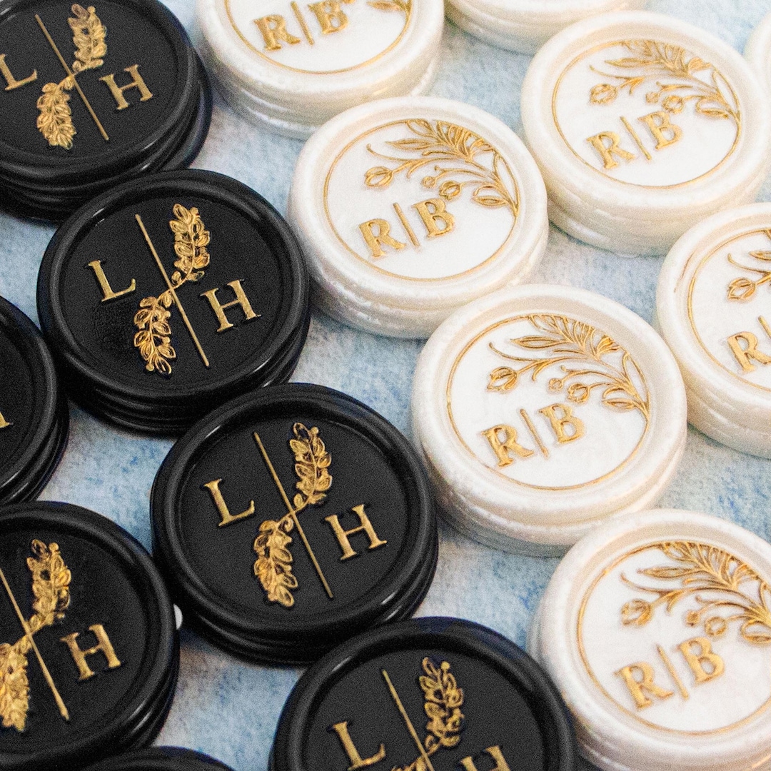 Custom Logo Wax Seal Sticker, Wax Seal Stickers, 72 Colors 66 Designs ...