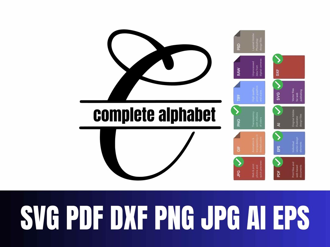 C Monogram SVG, PDF, DXF, Png, Jpg, Ai, Eps Perfect for Personalized Gifts and Crafts Instant ...