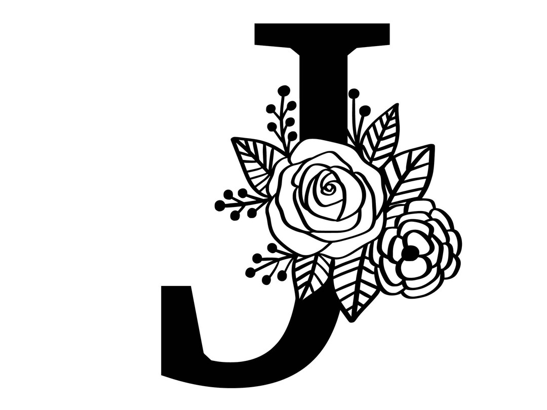 J SVG, J Monogram SVG, Monogram SVG, Svg Monogram, J Monogram, Svgs for ...