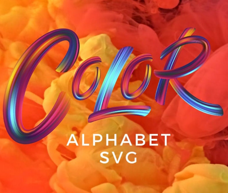 Color Alphabet SVG Vibrant Digital SVG Fonts for Arts & Crafts - Etsy