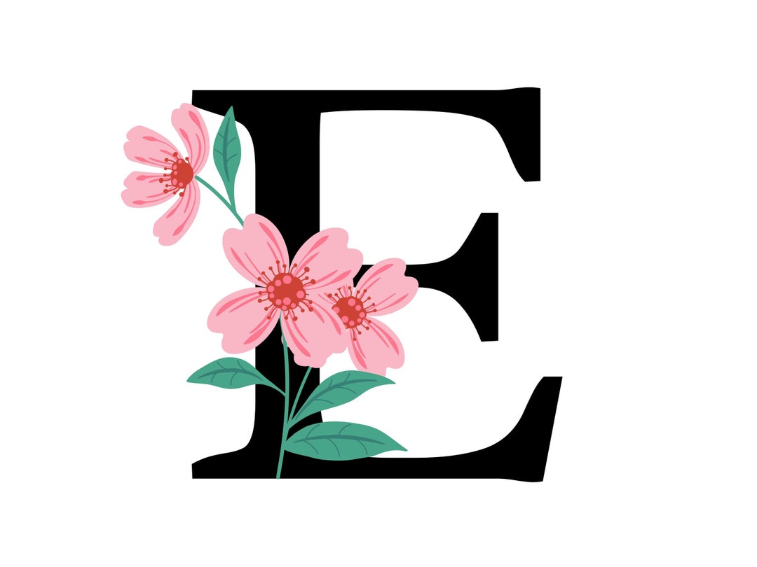 E Monogram SVG Alphabet and Numbers Svg Elegant Monogram SVG for Cricut ...