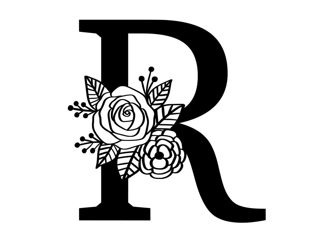 Alphabet and Numbers SVG R, Monogram SVG, Alphabet and Numbers ...