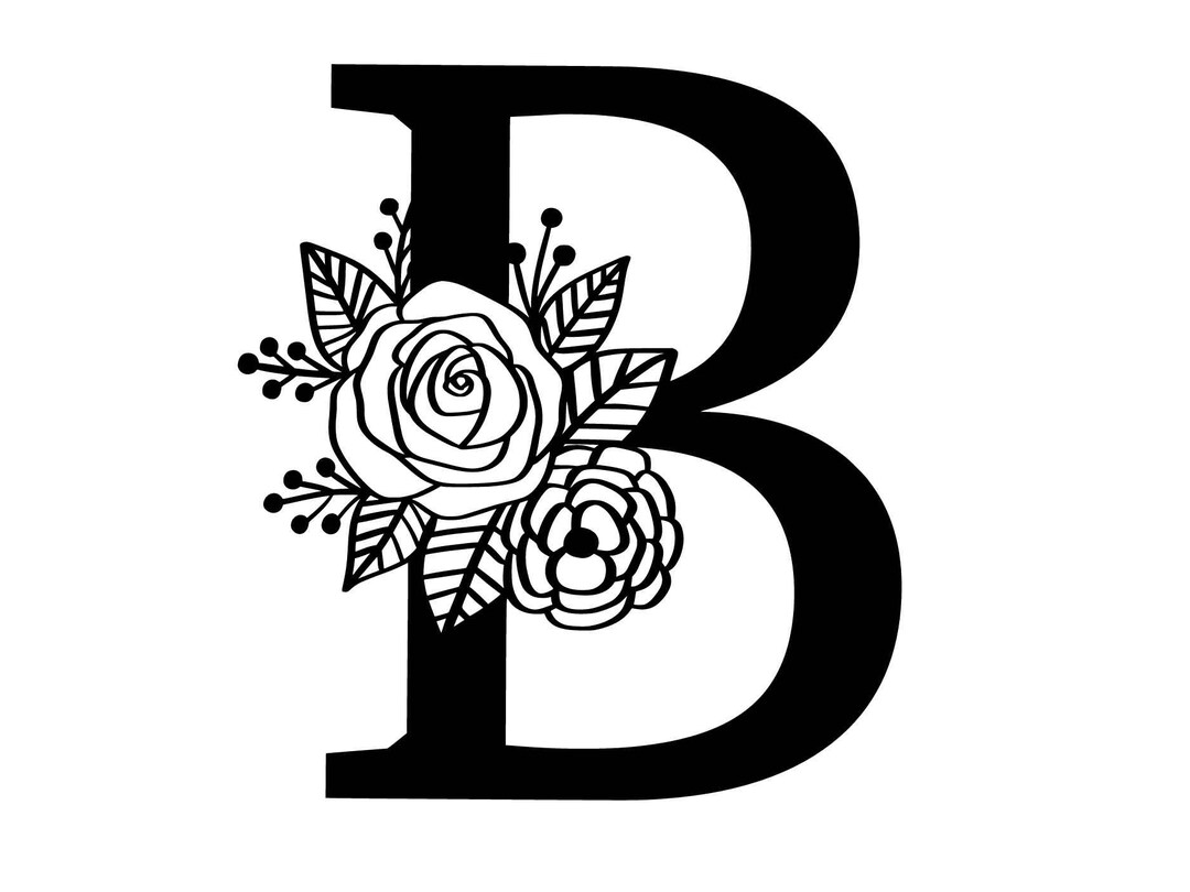 B Monogram SVG, Alphabet & Numbers Monogram SVG, B Sweatshirt, Custom B ...