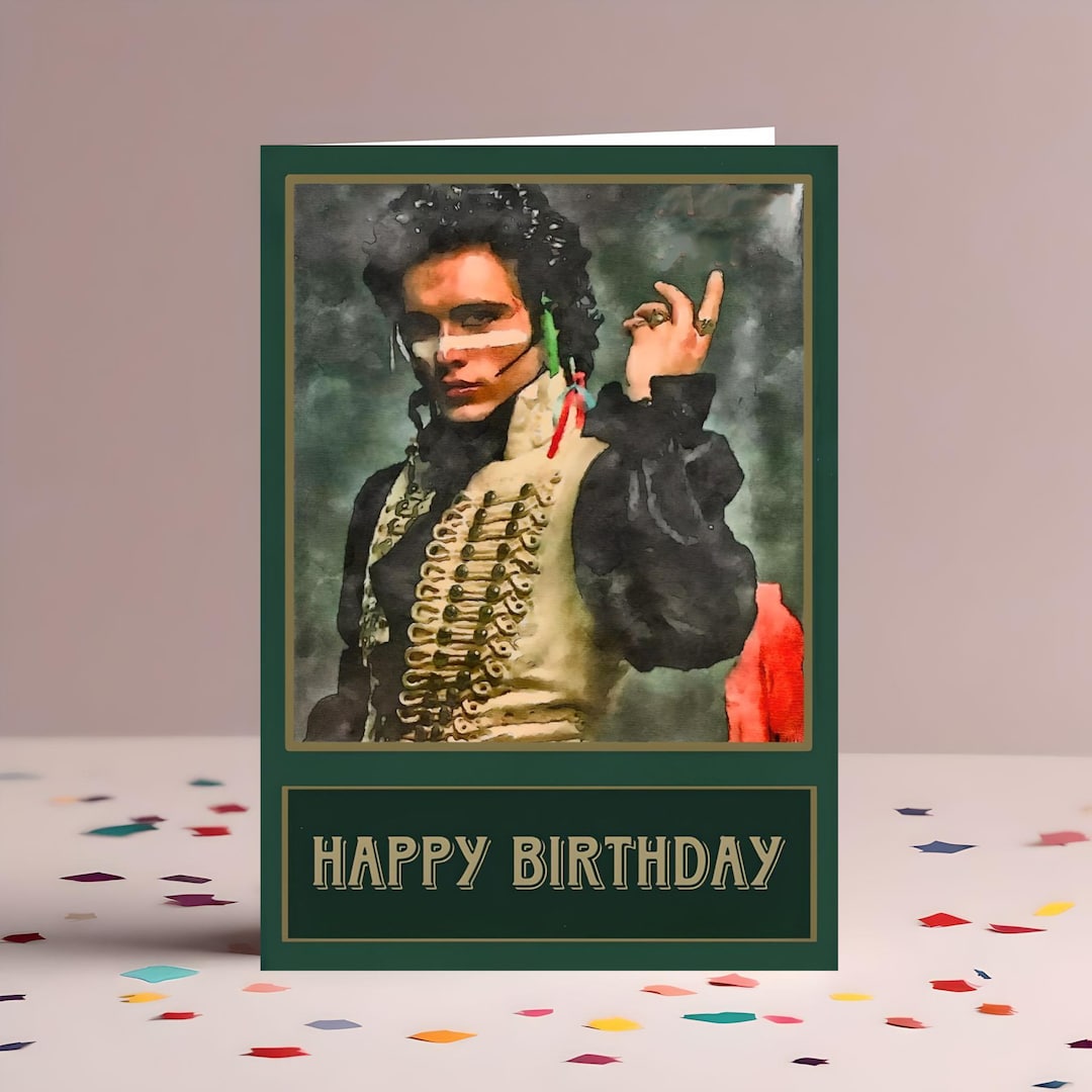 Adam Ant/adam & the Ants Birthday Card - Etsy
