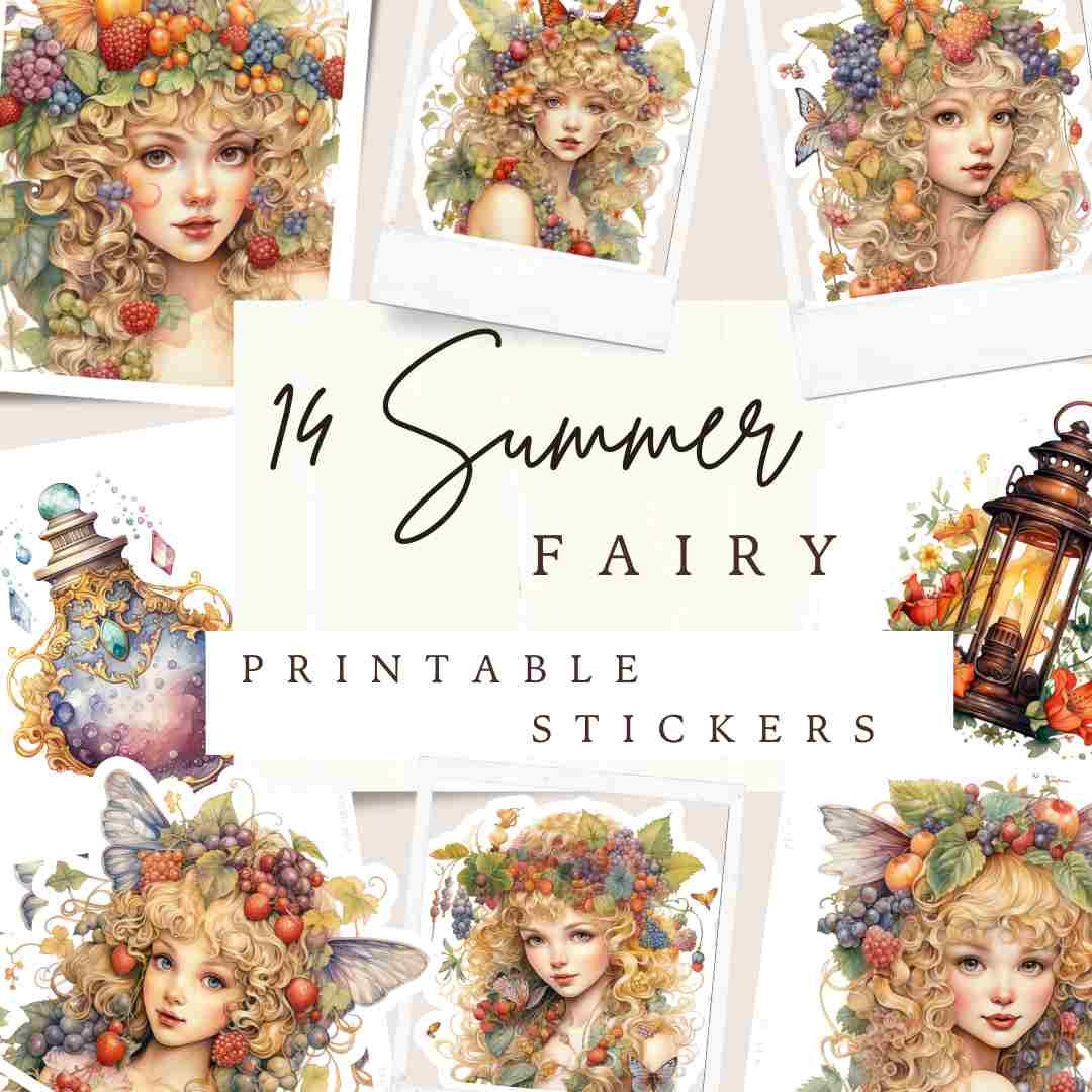 Summer Fairy Fussy Cuts, Vintage JPG, Fairy Clipart , Scrapbooking ...
