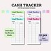 Cash Tracker Inserts Printable A6 Cash Tracker Pastel Cash Tracker ...