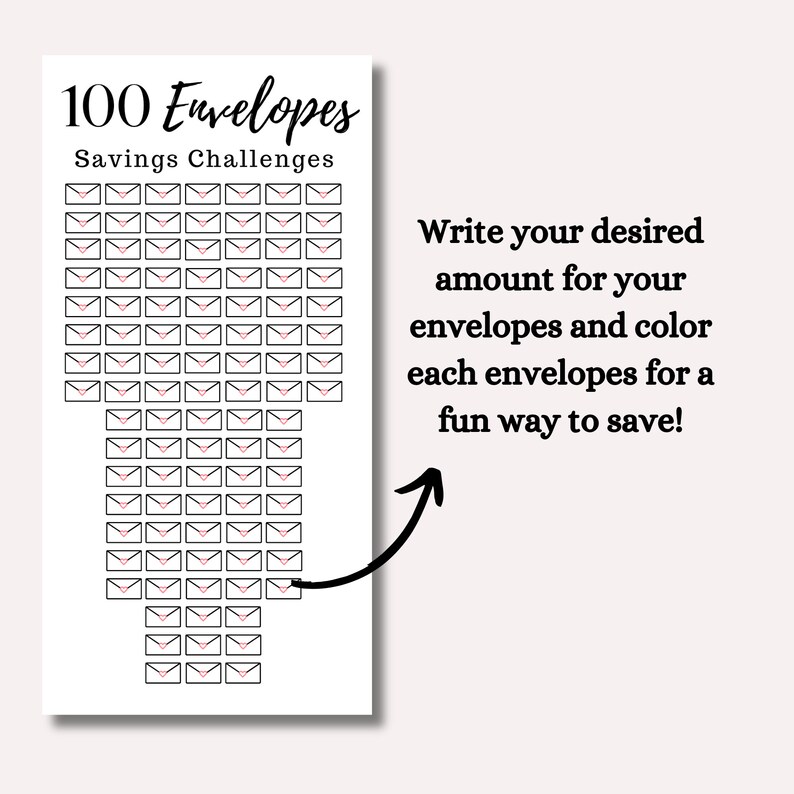 Printable A6 Envelope Savings Challenges, 100 Envelope Savings Challenge - Etsy
